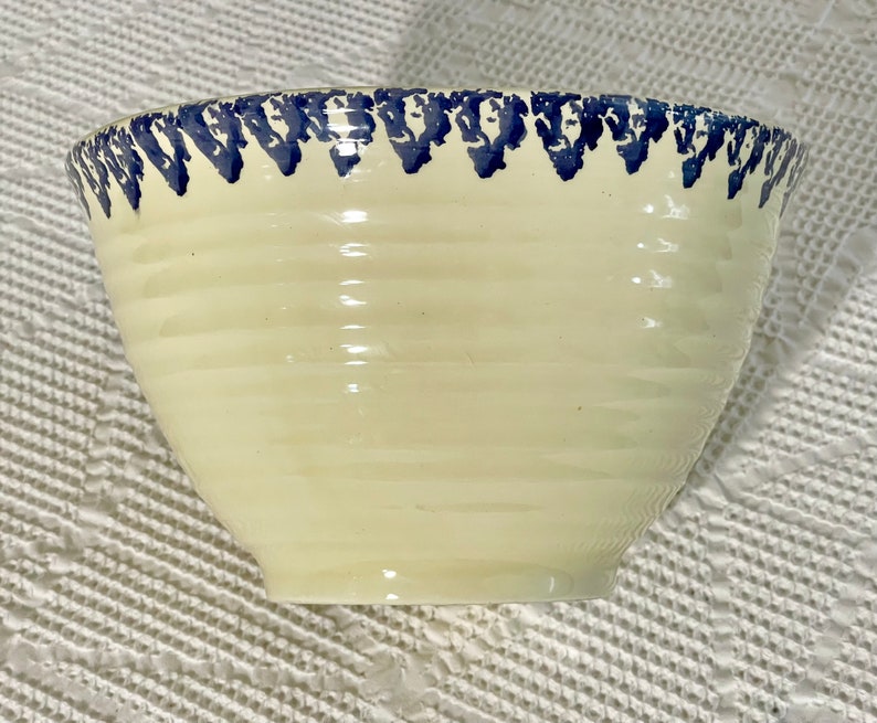 ITALIAN Vintage Mixing Pottery Bowl Large Bowl Painted Rooster Italy ...