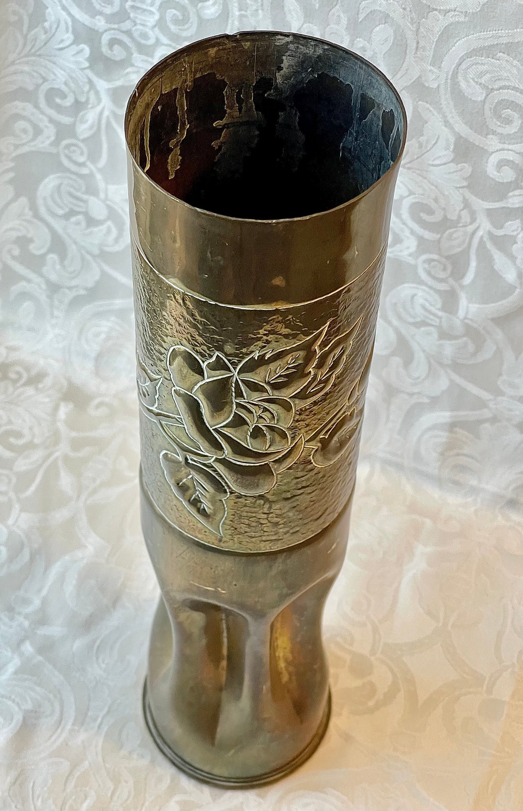 WW1 Trench Art Vase Artillery Shell Casing FRENCH World War 1 Antique ...