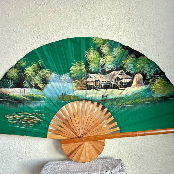 Silk Fan Wall Decor - Etsy