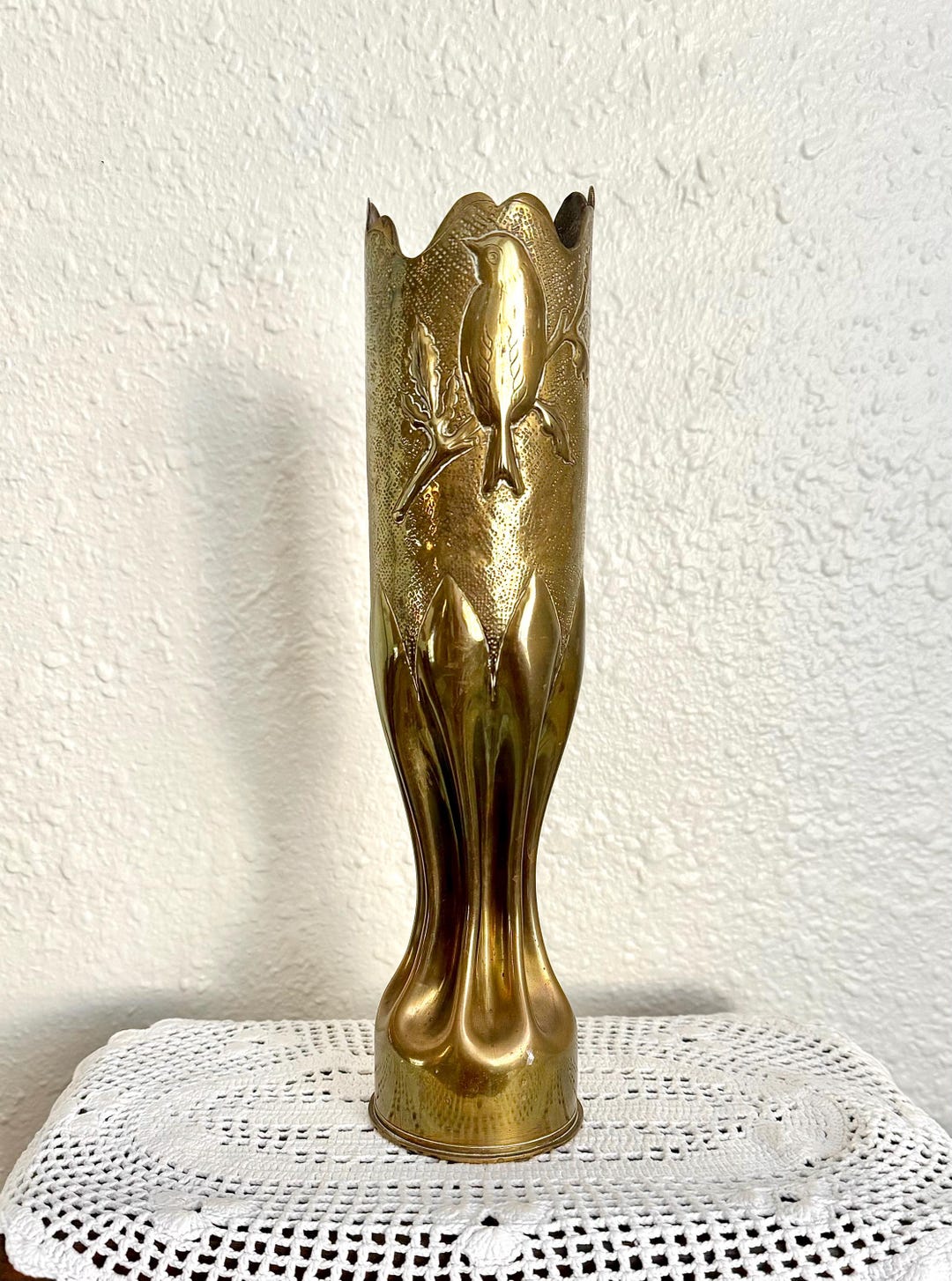 WW1 Trench Art Artillery Shell Casing French 1910 Shell Casing Handmade ...