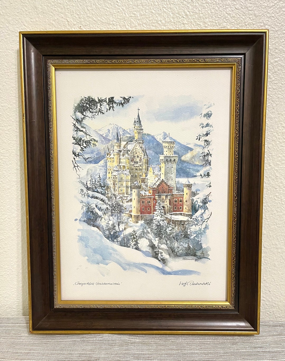 GERMAN Castle Print Neuschwanstein Fairytale Picture Bavaria Germany ...