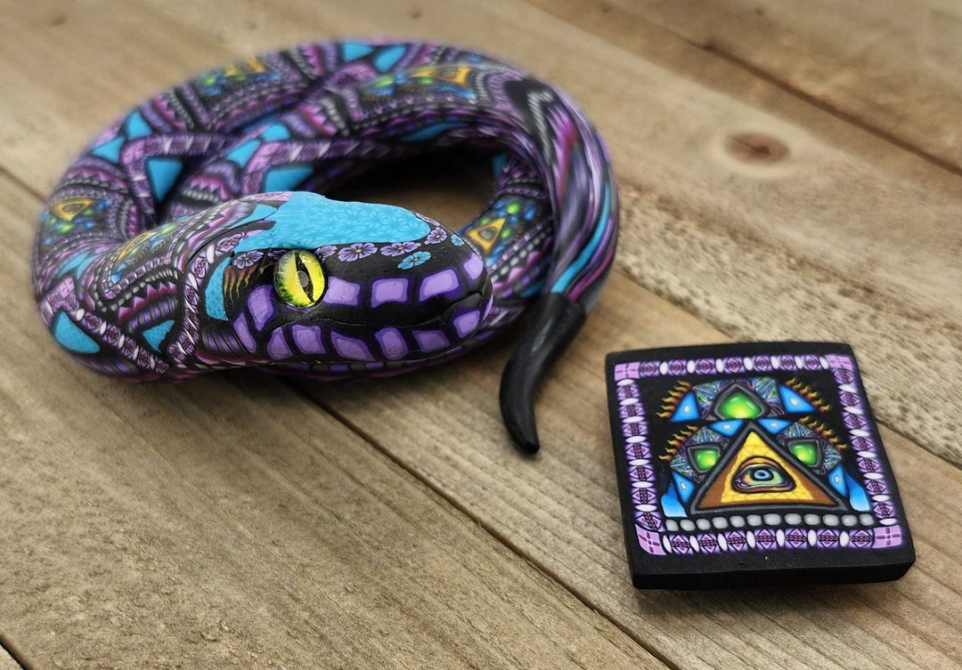 Tribal Serpent Sculpture With Magnet / Handmade Snake Sculpture / Home ...