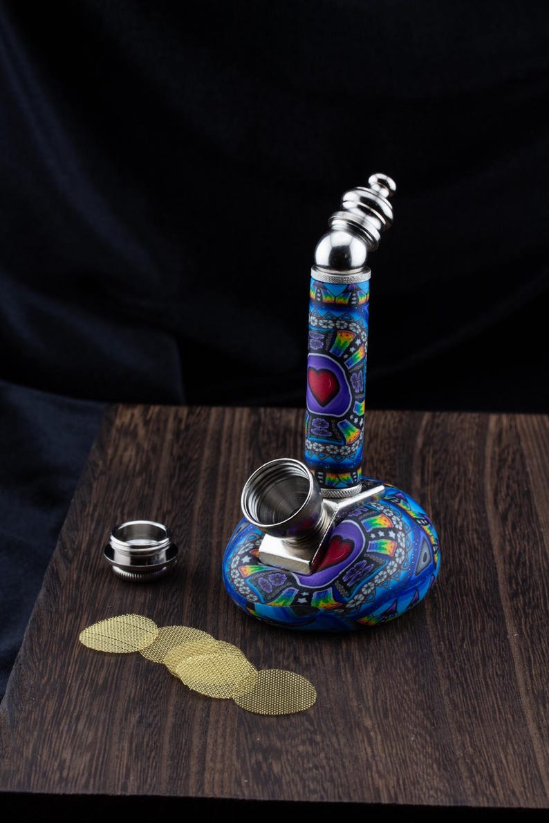 Handmade Sherlock Pipe: Mandala Wrapped Collectible Millefiori Art - Etsy