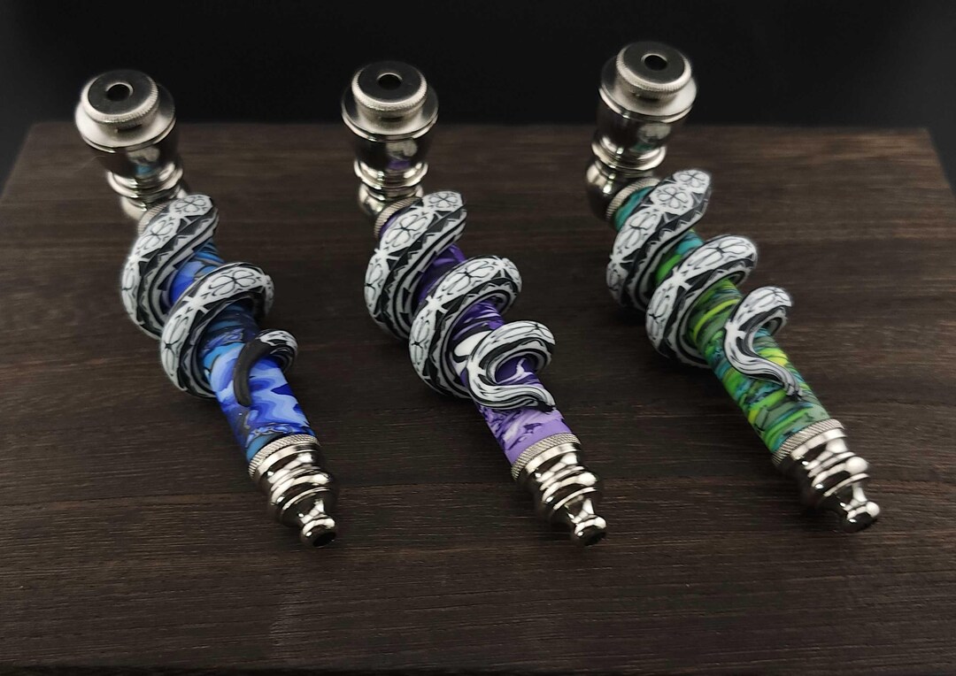 Snake Pipe With Tribal Millefiori / Handmade in USA / Collectable ...
