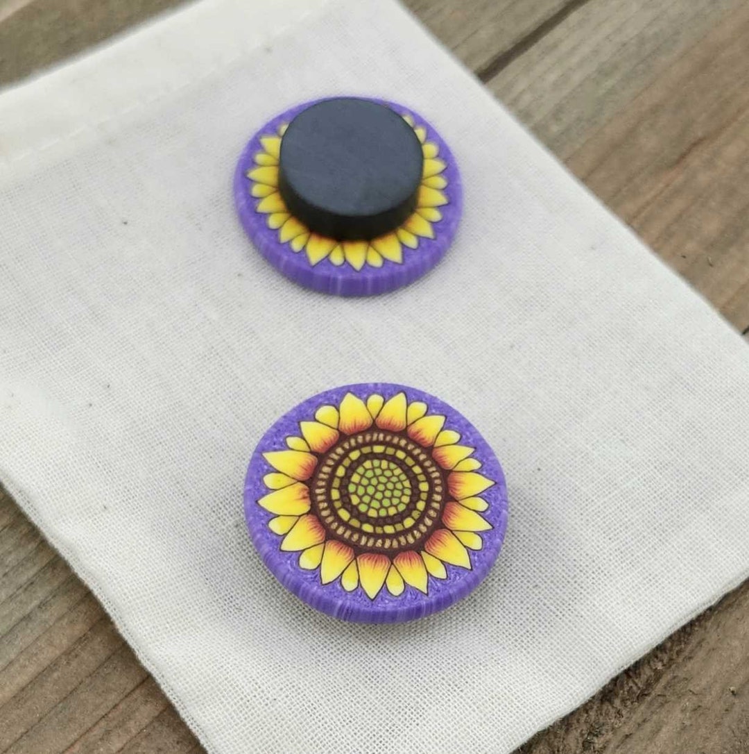 Sunflower Magnet / Millefiori Sunflower Magnet / Kitchen / Home or ...