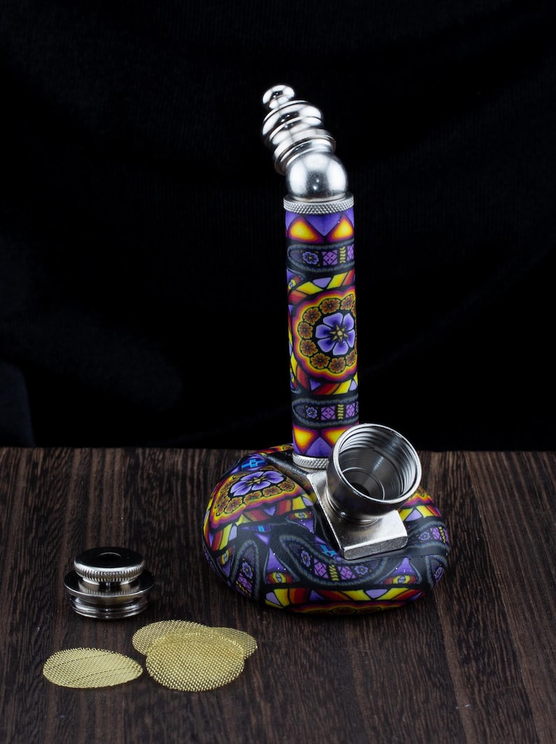Handmade Sherlock Pipe: Mandala Wrapped Collectible Millefiori Art - Etsy