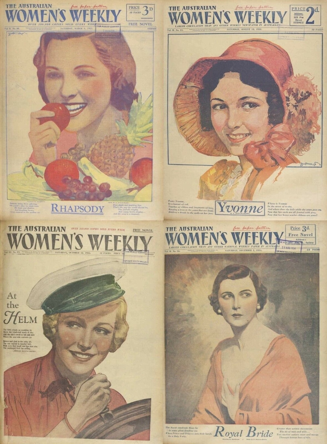 The Australian Women's Weekly Magazine Vol.1 (1933-1935) -130 Old ...