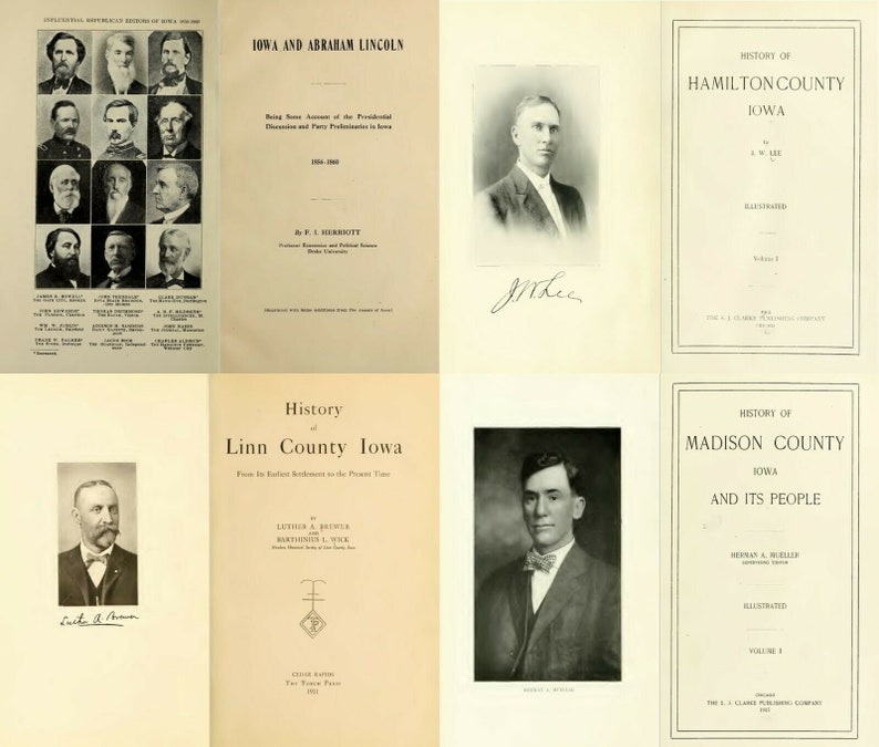 Iowa History & Genealogy: 107 Rare Old Books (digital Download) - Etsy