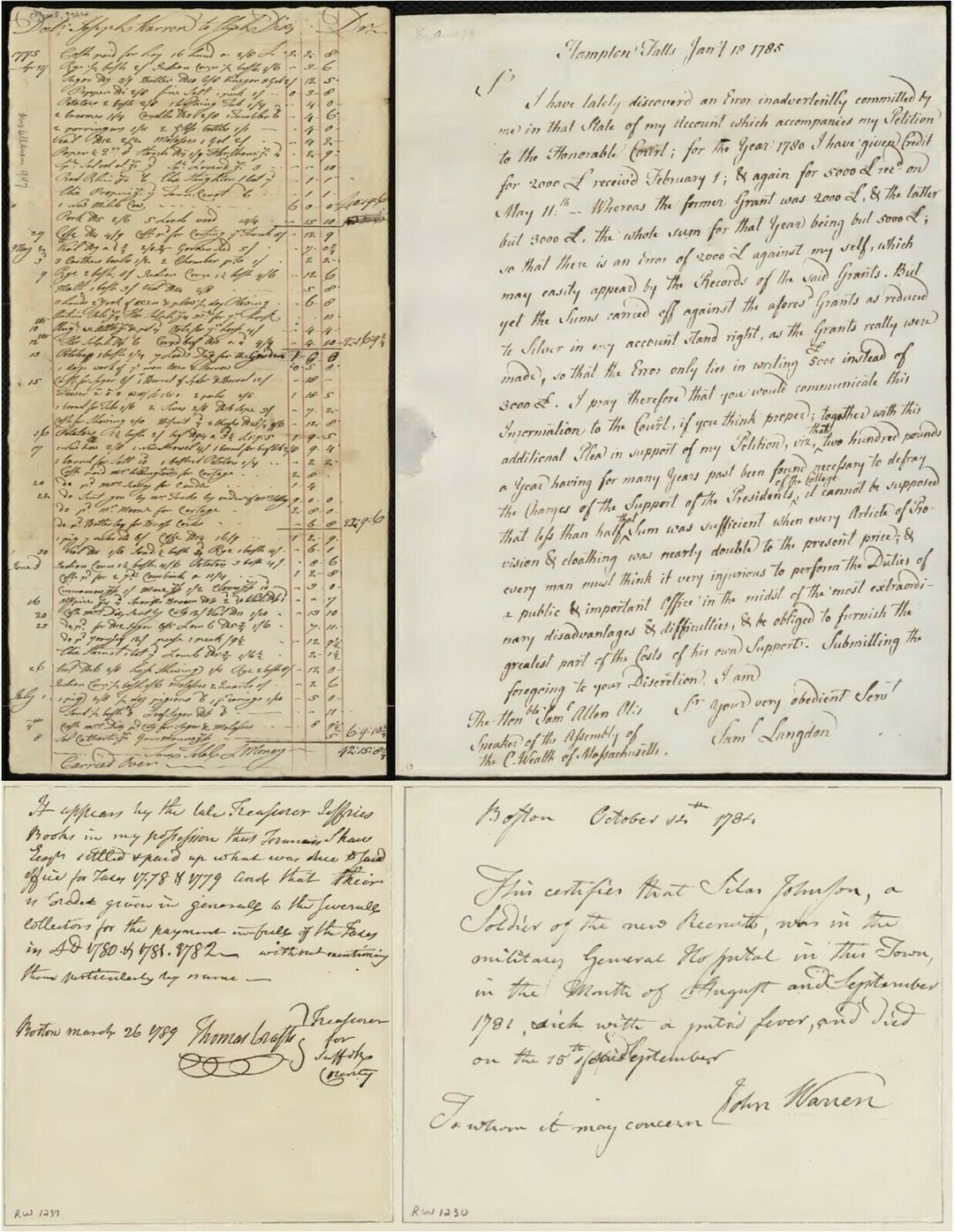 The American Revolutionary War History Documents Letters Orders ...
