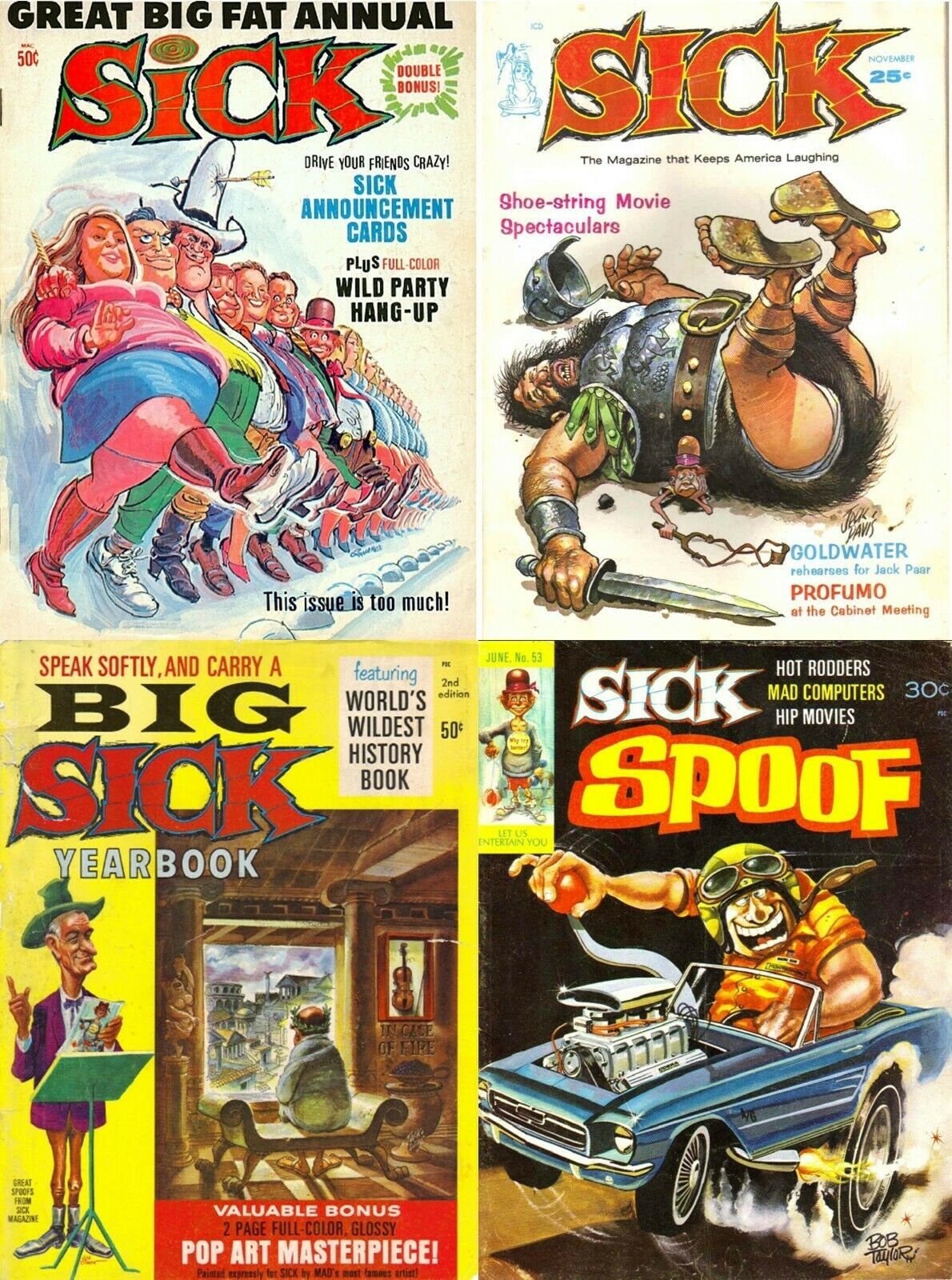 80 Old Issues of Sick Comics Risque Saucy Racy Sexy Art Magazine ON DVD - Etsy