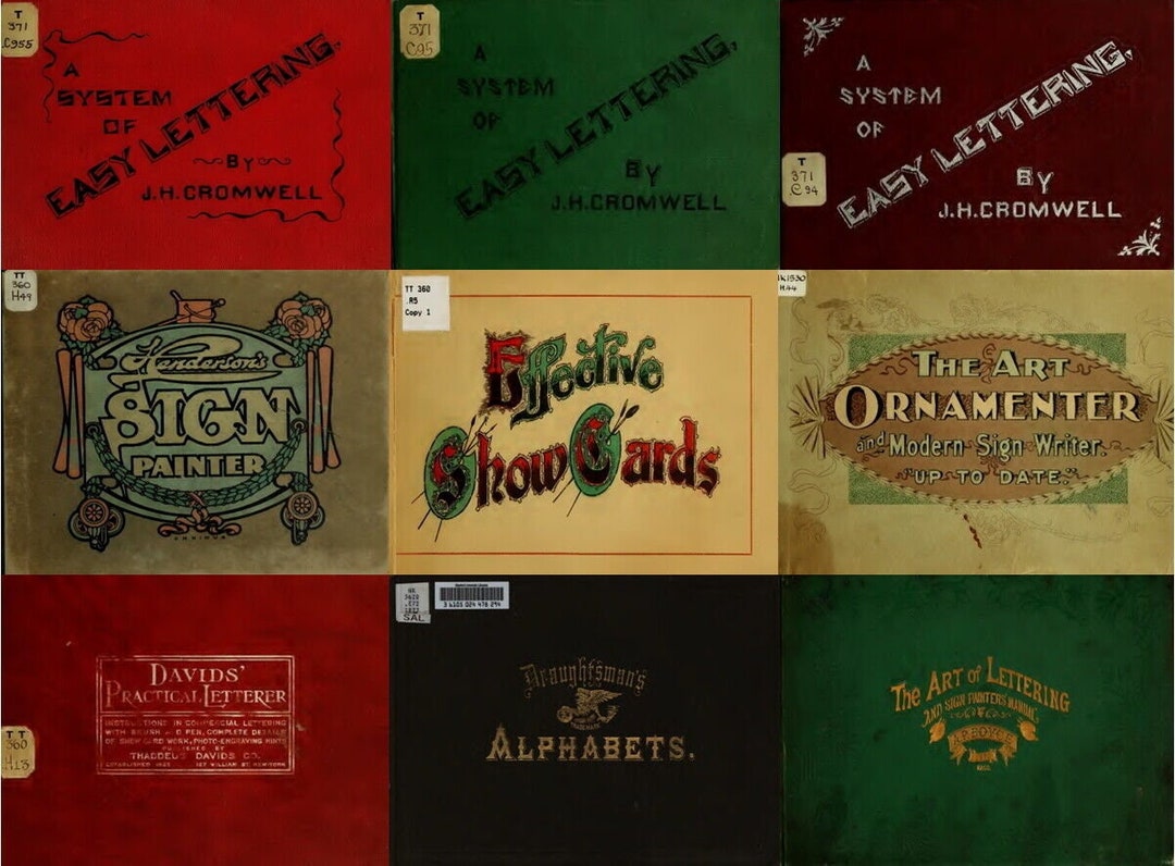 Old Lettering Alphabets: 122 Vintage Books (digital Download) - Etsy