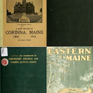 Maine History Genealogy Ancestry Family Records - 131 Rare Old Books ...