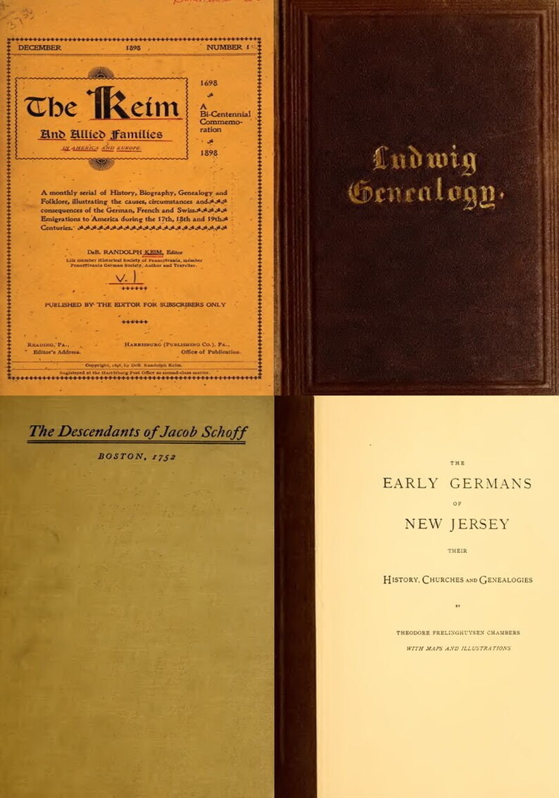 German Genealogy Ancestry & Families in America Records - 117 Rare ...