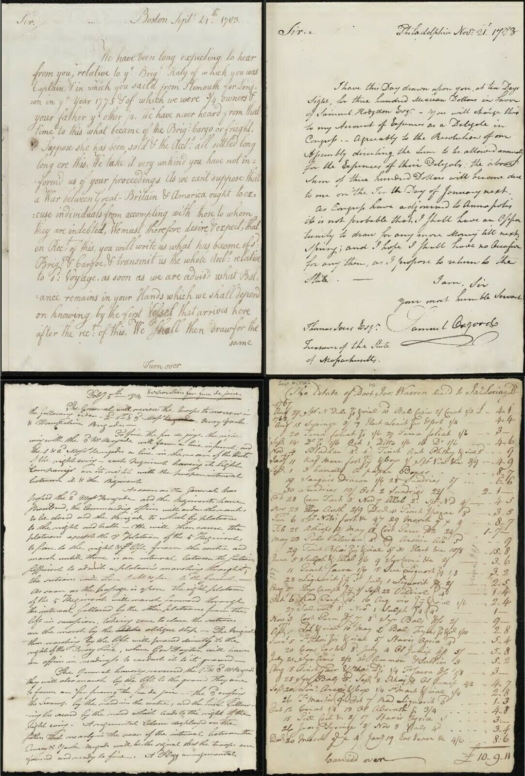 American Revolutionary War Manuscripts (1783) - 32 Rare History ...
