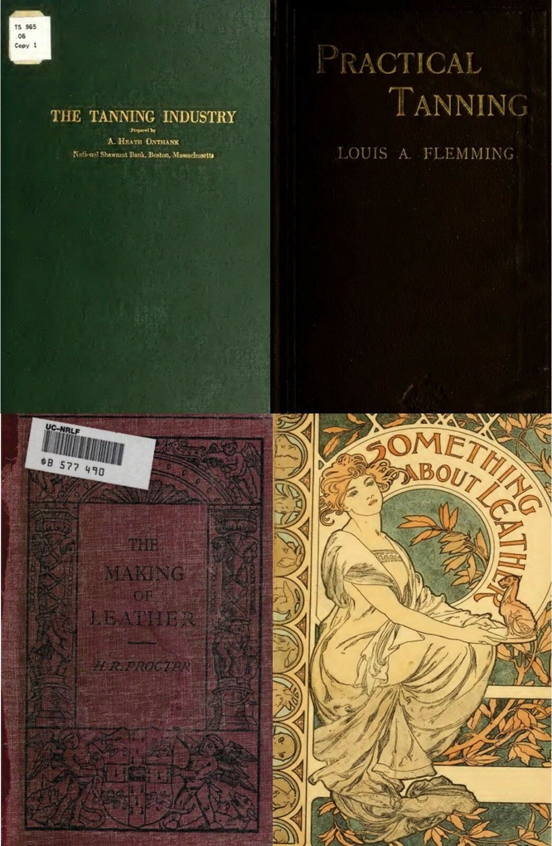 120 Rare Old Books on Leather Work Hide Fur Skin Tanning Dyeing ...