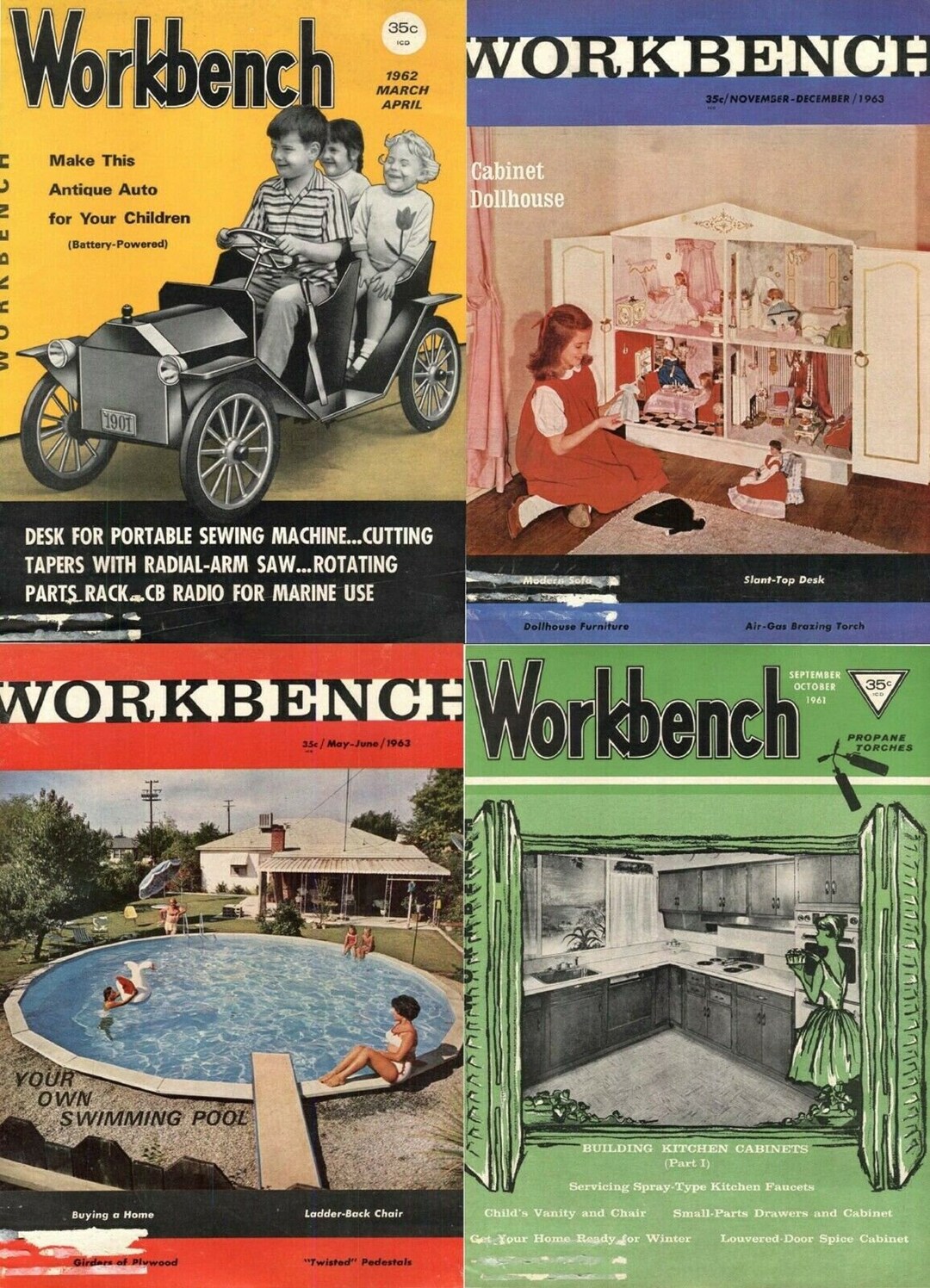Workbench Magazine - Carpentry Woodwork Plans (1958-1964) - 42 Old ...