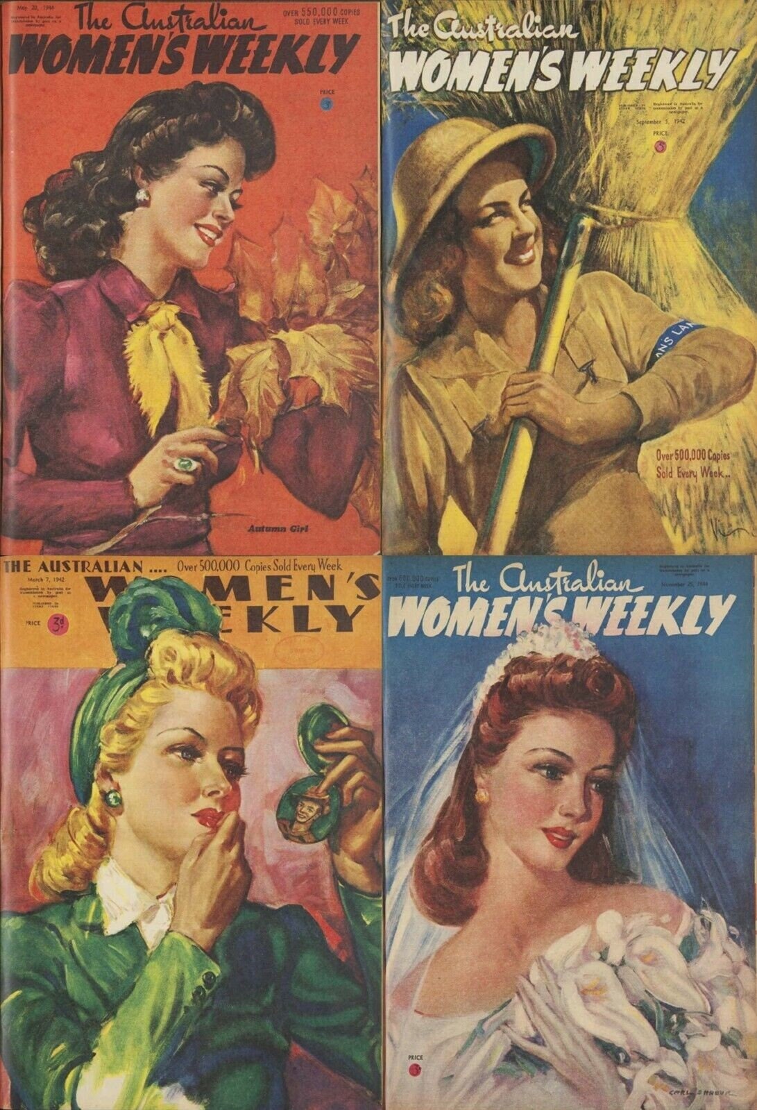 The Australian Women's Weekly Magazine Vol.4 1942-1944 156 Old Issues ...