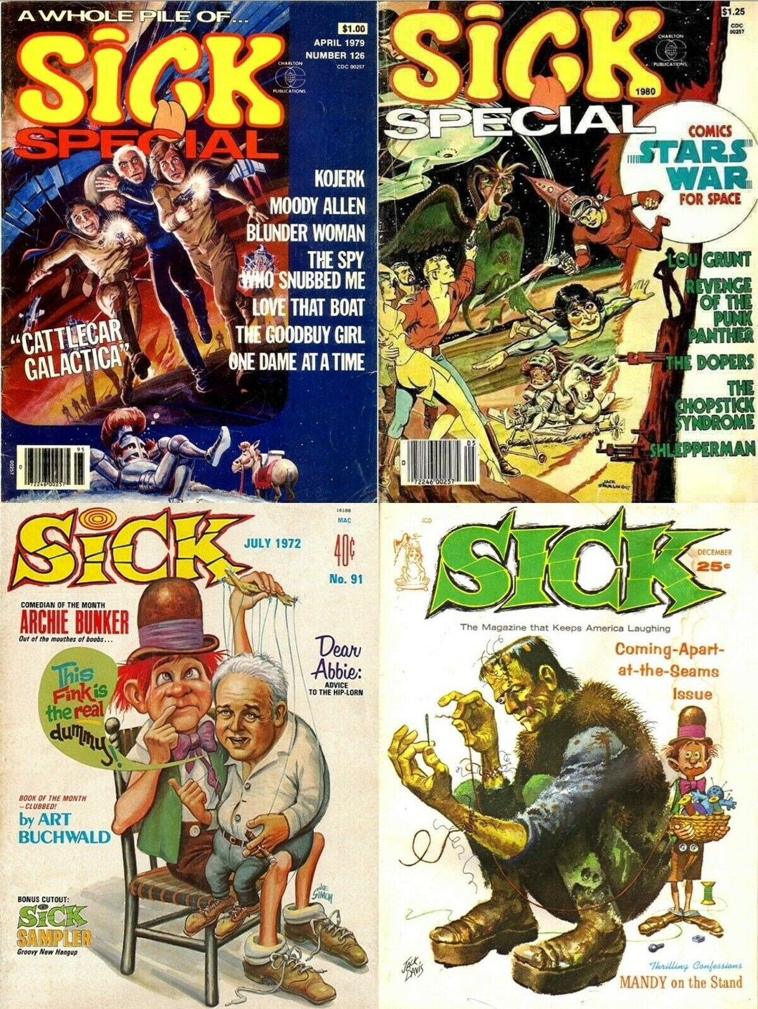 80 números antiguos de Sick Comics Risque Saucy Racy Sexy Art Magazine ...