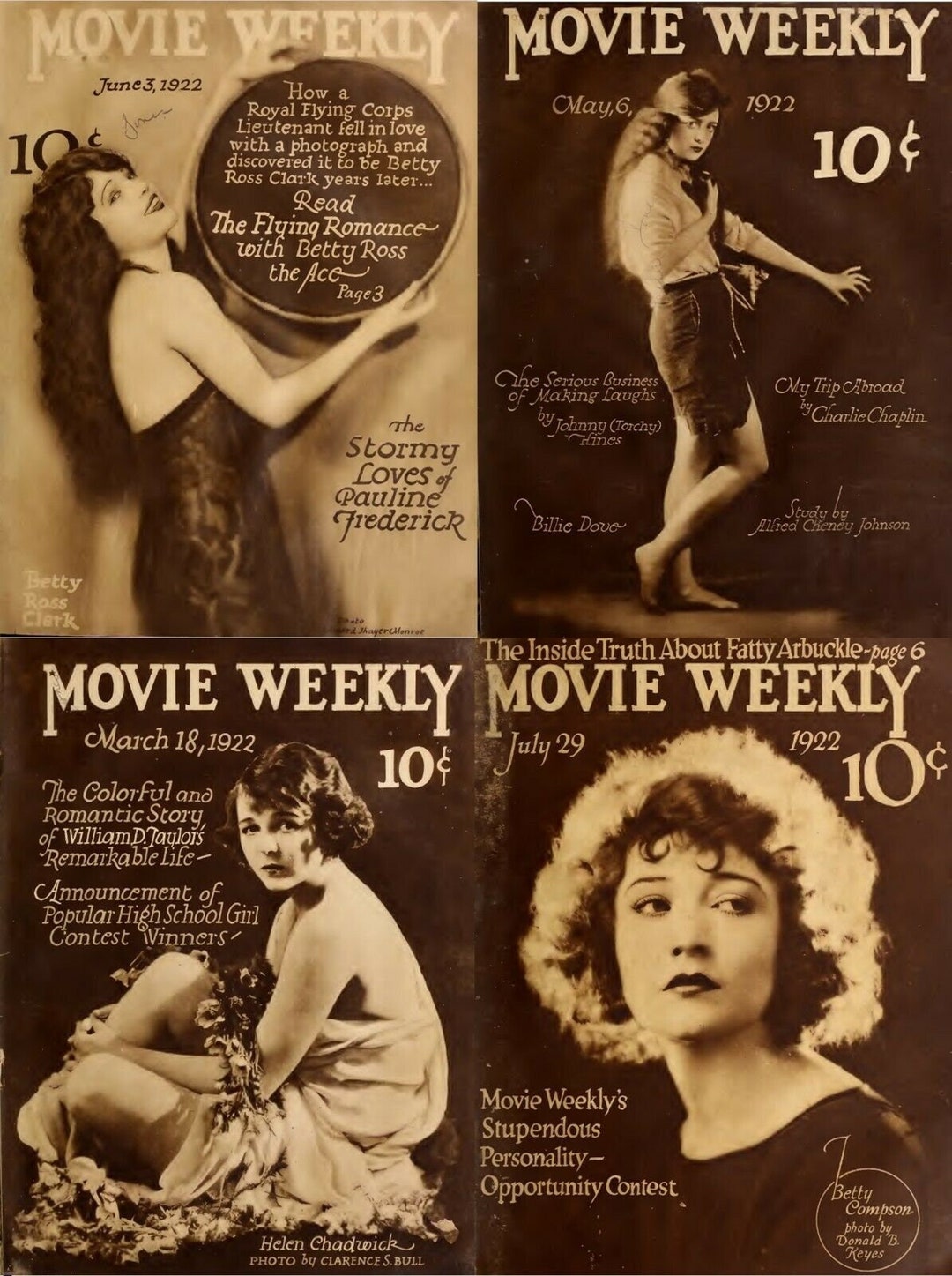 Movie Weekly - Early Movie Fan Magazine (1921-1922) - 15 Old Rare ...