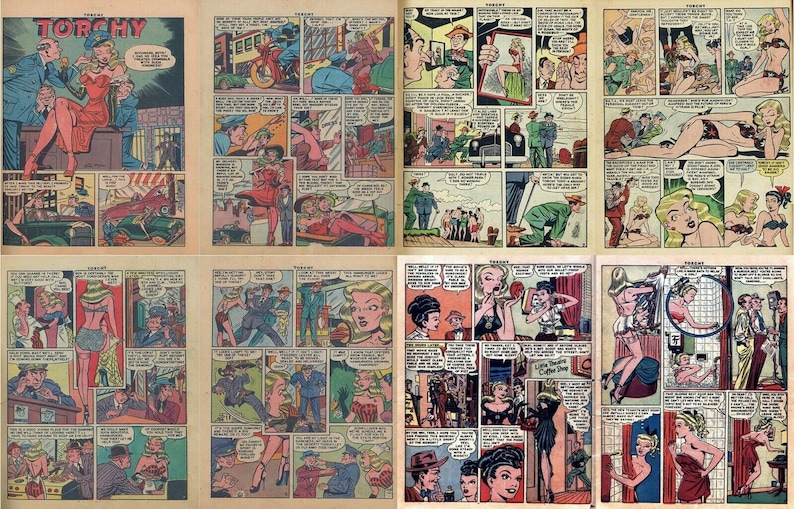 6 Old Rare Issues of Torchy Vintage Comic Strip Fantasy - Etsy