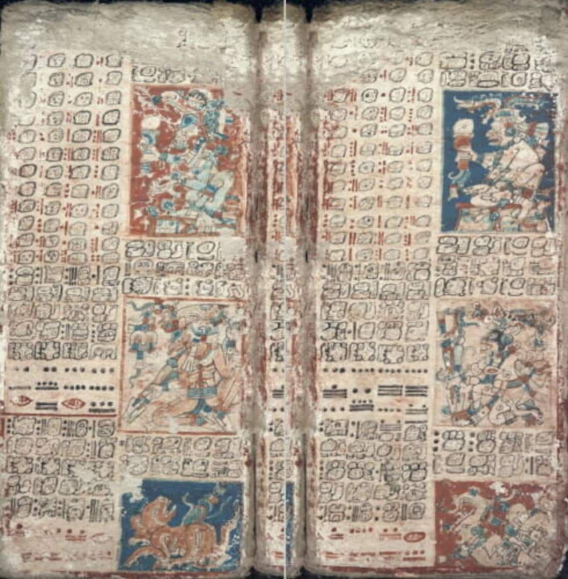 The Dresden Codex rare Ancient Mayan Manuscript Mysterious | Etsy