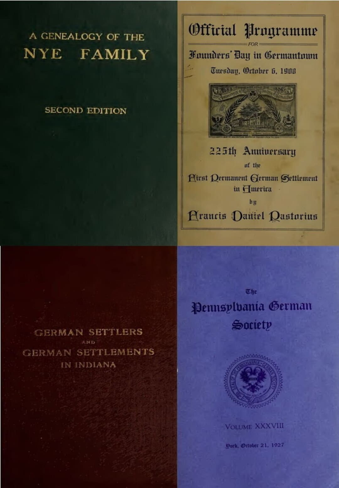 German Genealogy Ancestry & Families in America Records - 117 Rare ...