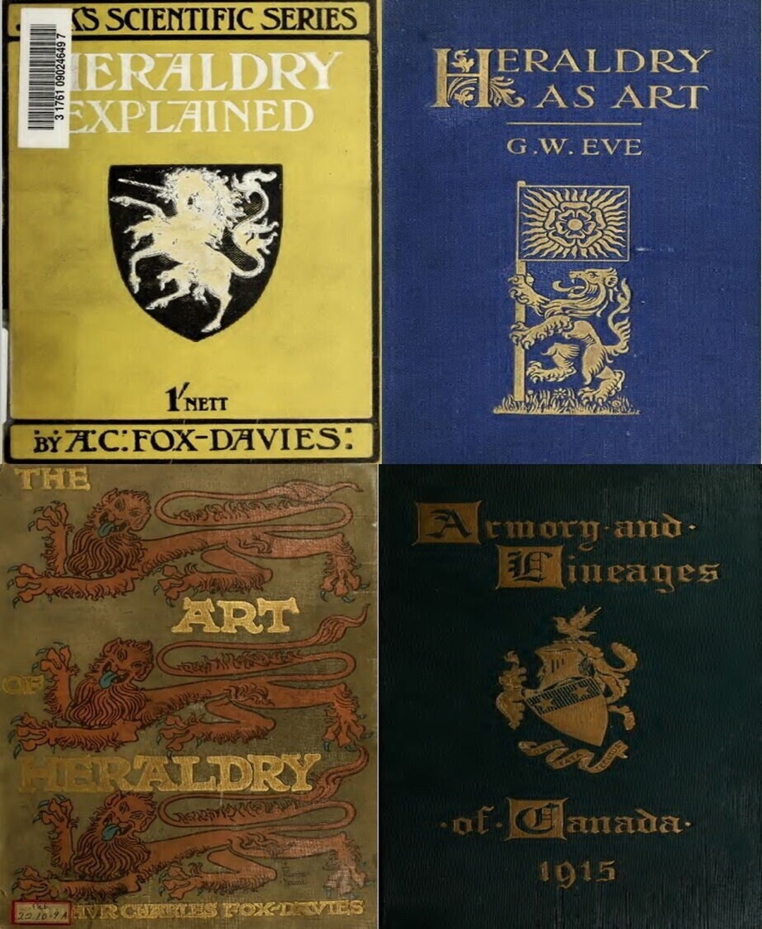 161 Rare Old Books on Heraldry Family Crests Emblems Shields Genealogy ...