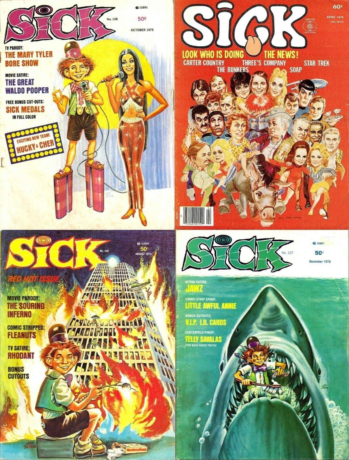 80 Old Issues of Sick Comics Risque Saucy Racy Sexy Art Magazine ON DVD ...