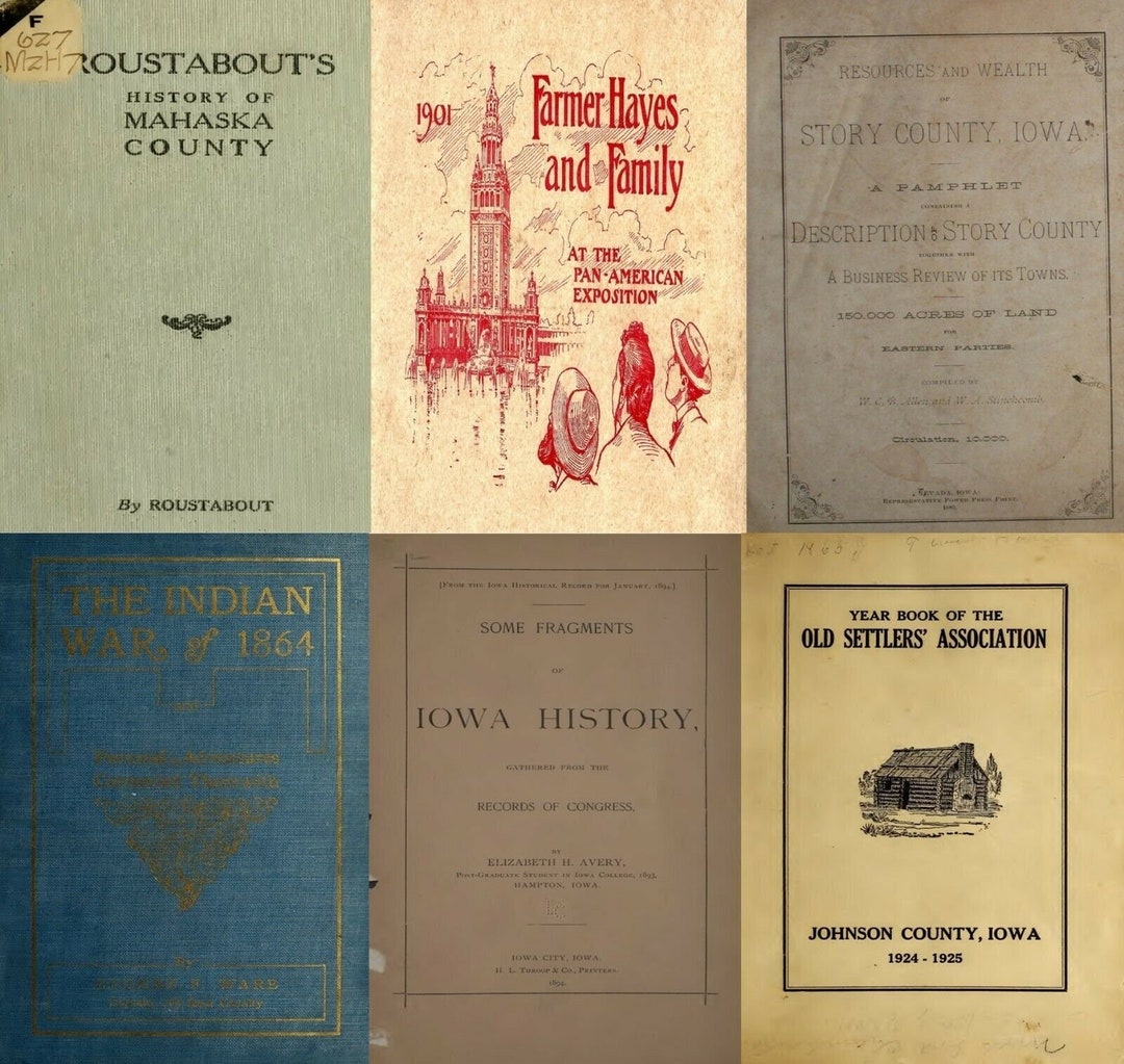 Iowa History & Genealogy: 104 Rare Old Books (digital Download) - Etsy