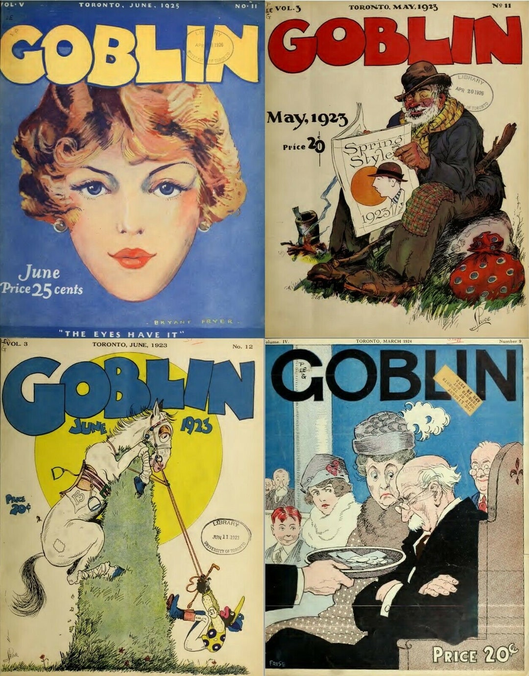 The Goblin Magazine: 89 Vintage Humor Issues, 1920s Canada (PDF on DVD ...