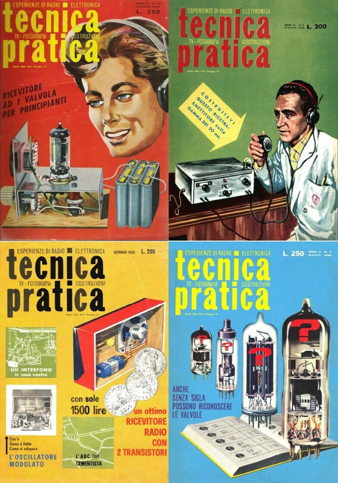 69 Old Issues of Tecnica Pratica Italian Electronics Magazine (1962 ...