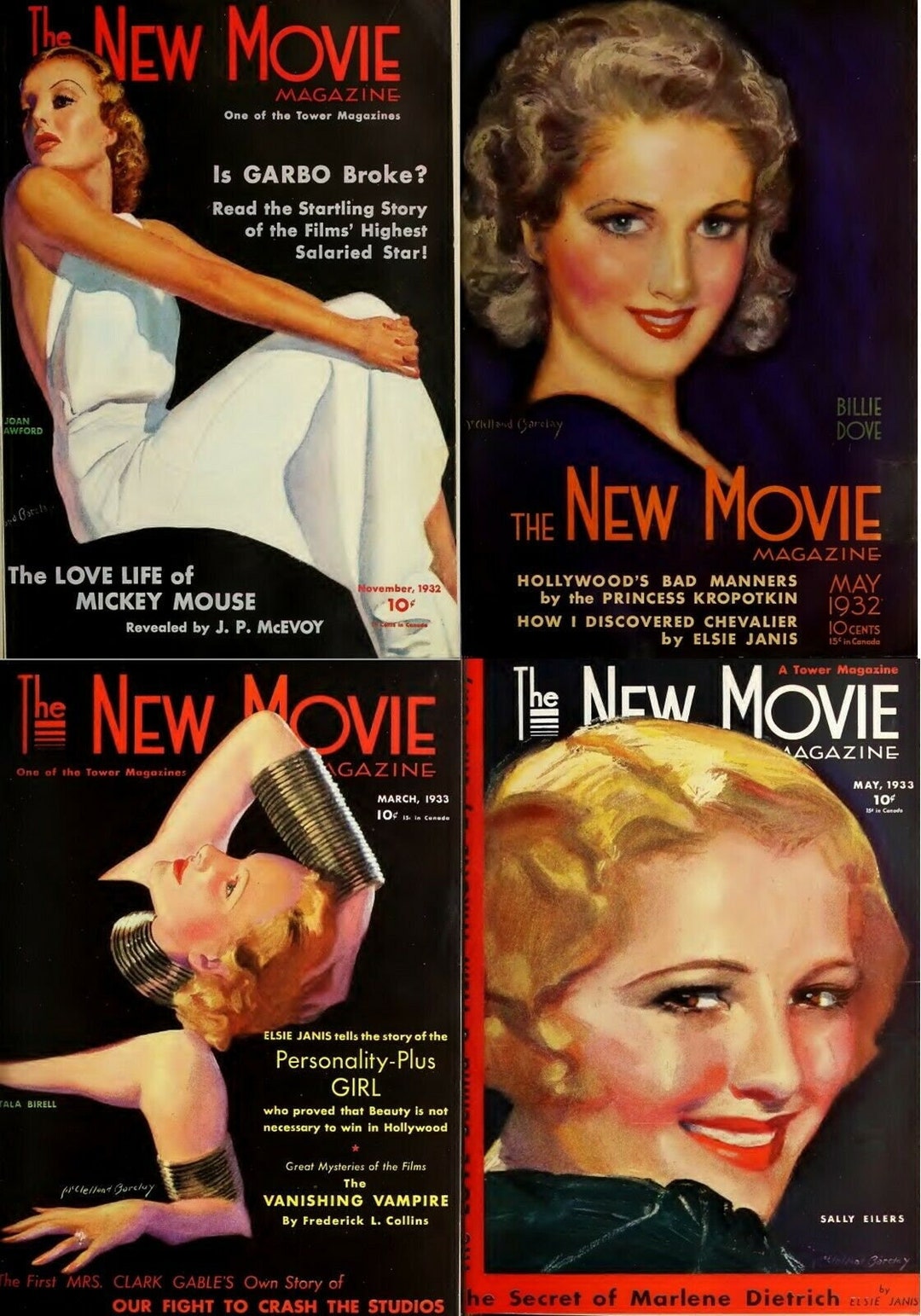 New Movie - Films Movies Stars Fan Magazine (1929-1935) - 66 Old Issues ...