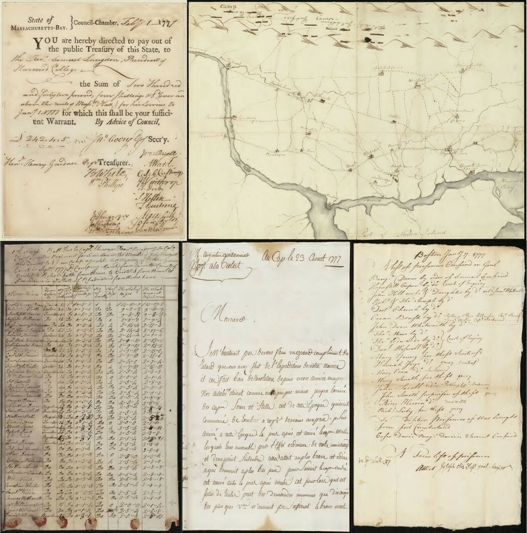 The American Revolutionary War History Documents Letters Orders ...