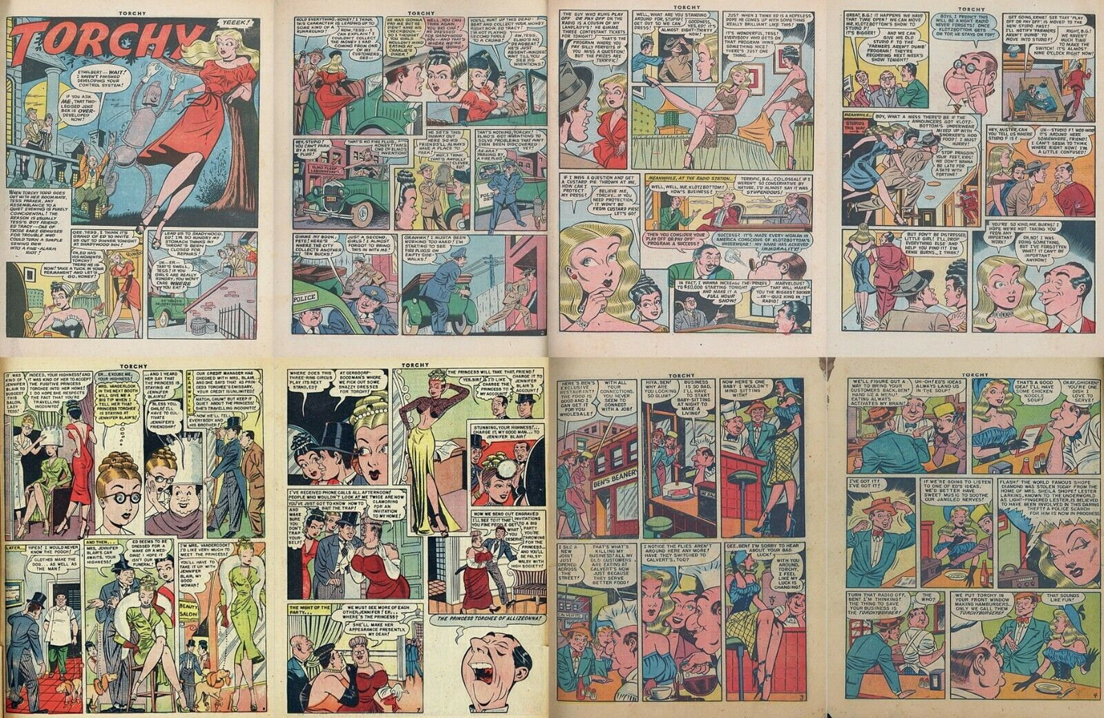 6 Old Rare Issues of Torchy Vintage Comic Strip Fantasy Risque Sexy ...