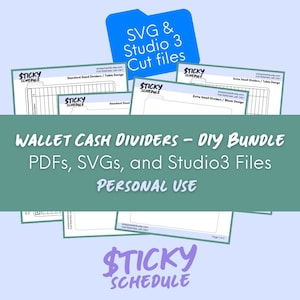 DIY Fillable Wallet Cash Dividers - PDF and SVG Files Included ...