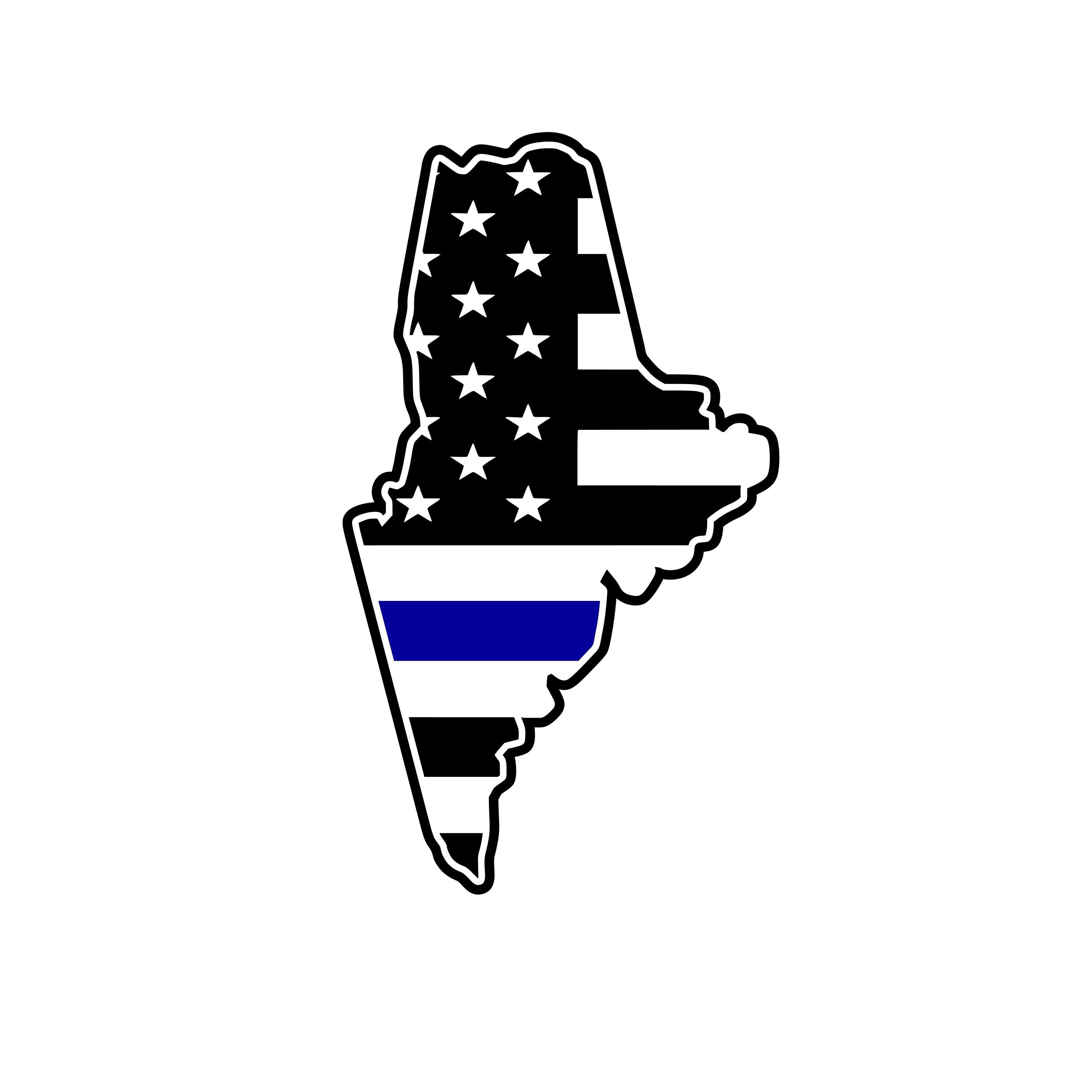 Maine Thin Blue Line Flag SVG Maine State Blue Line Flag svg - Etsy.de