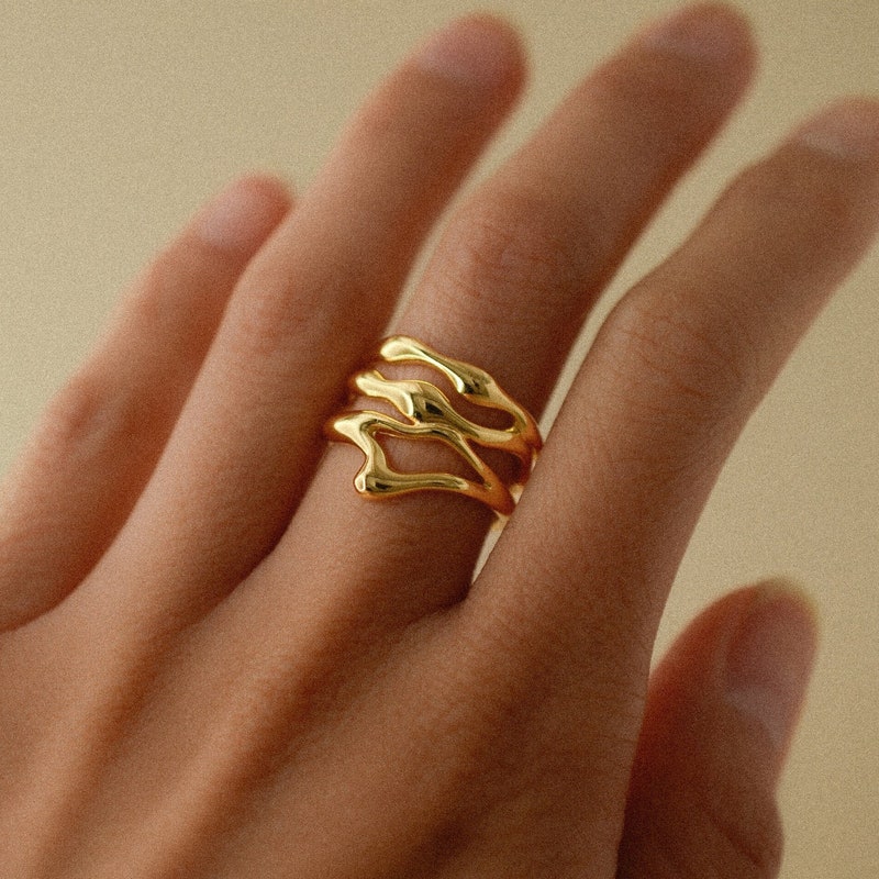 Organic Gold Ring - Etsy