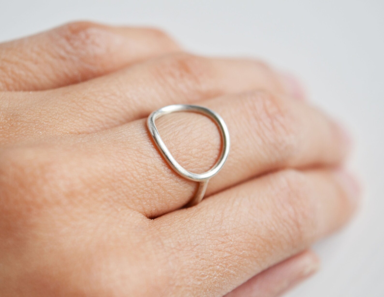 Open Circle Ring Karma Ring Sterling Silver Gold Open | Etsy Canada