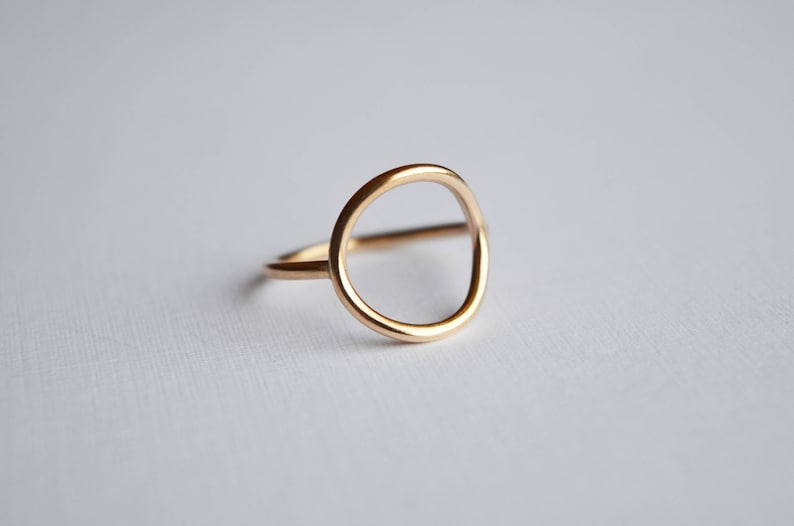 Open Circle Ring Karma Ring Sterling Silver Gold Open - Etsy Canada