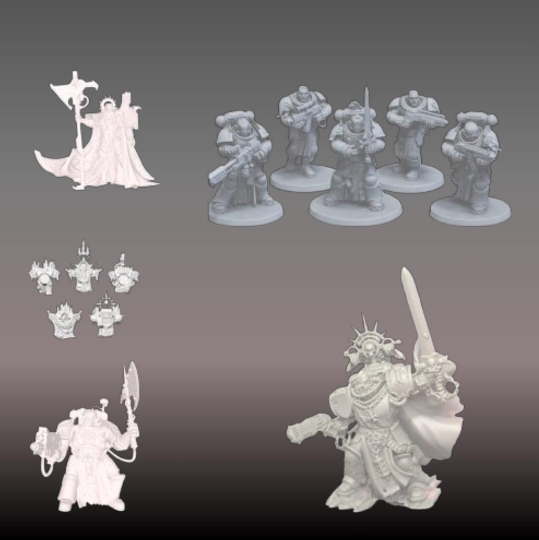 Black Templar Marshall Stl , Backpack Stl Files , Castellan Stl Set ...