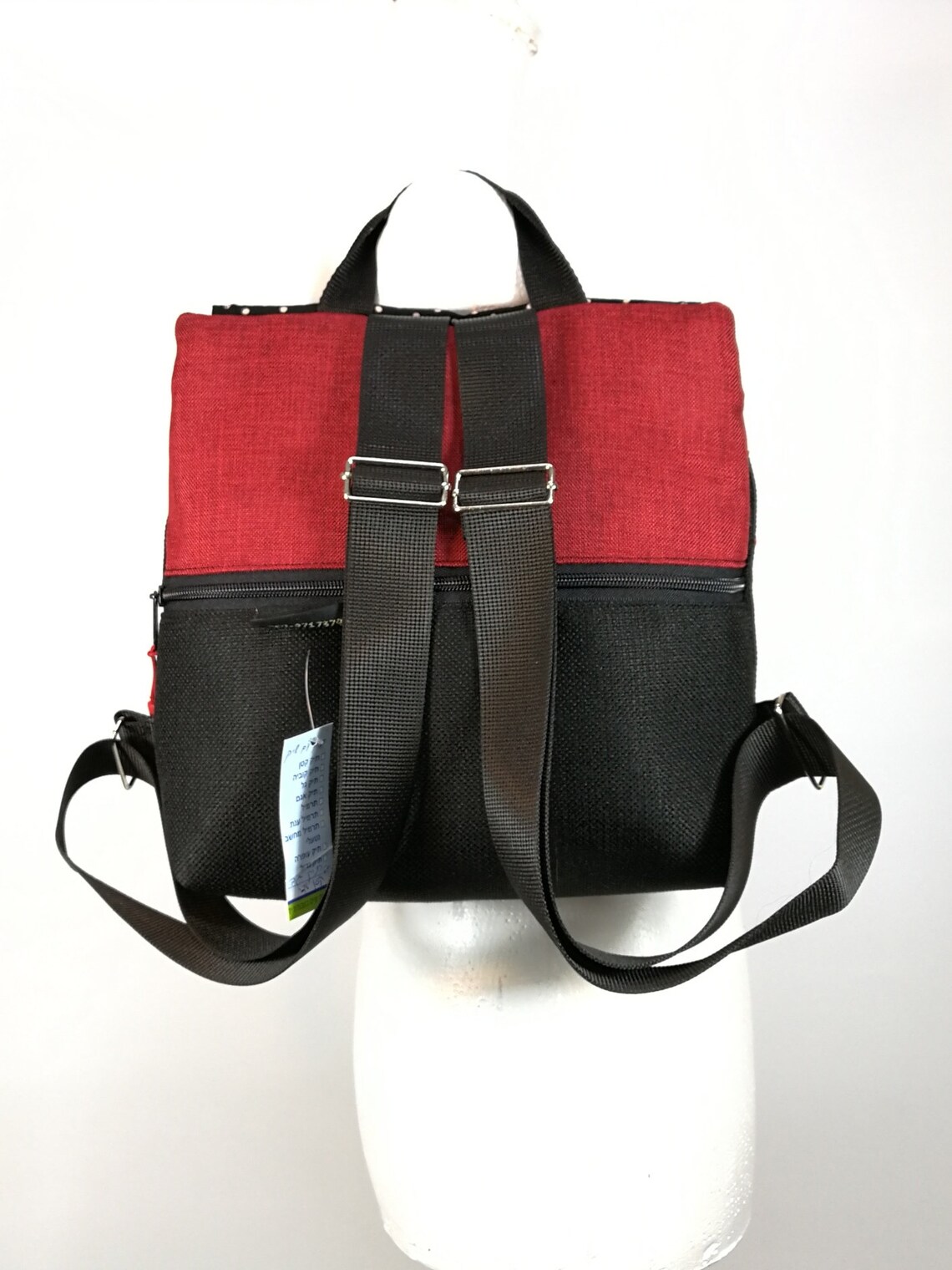 Small Backpack Beautiful and Unique Black and Red Fabrics - Etsy