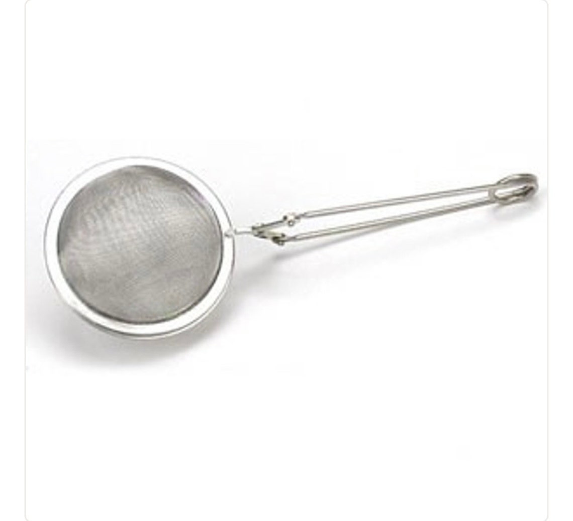 Tea Strainer With Spring Action Handle - Etsy
