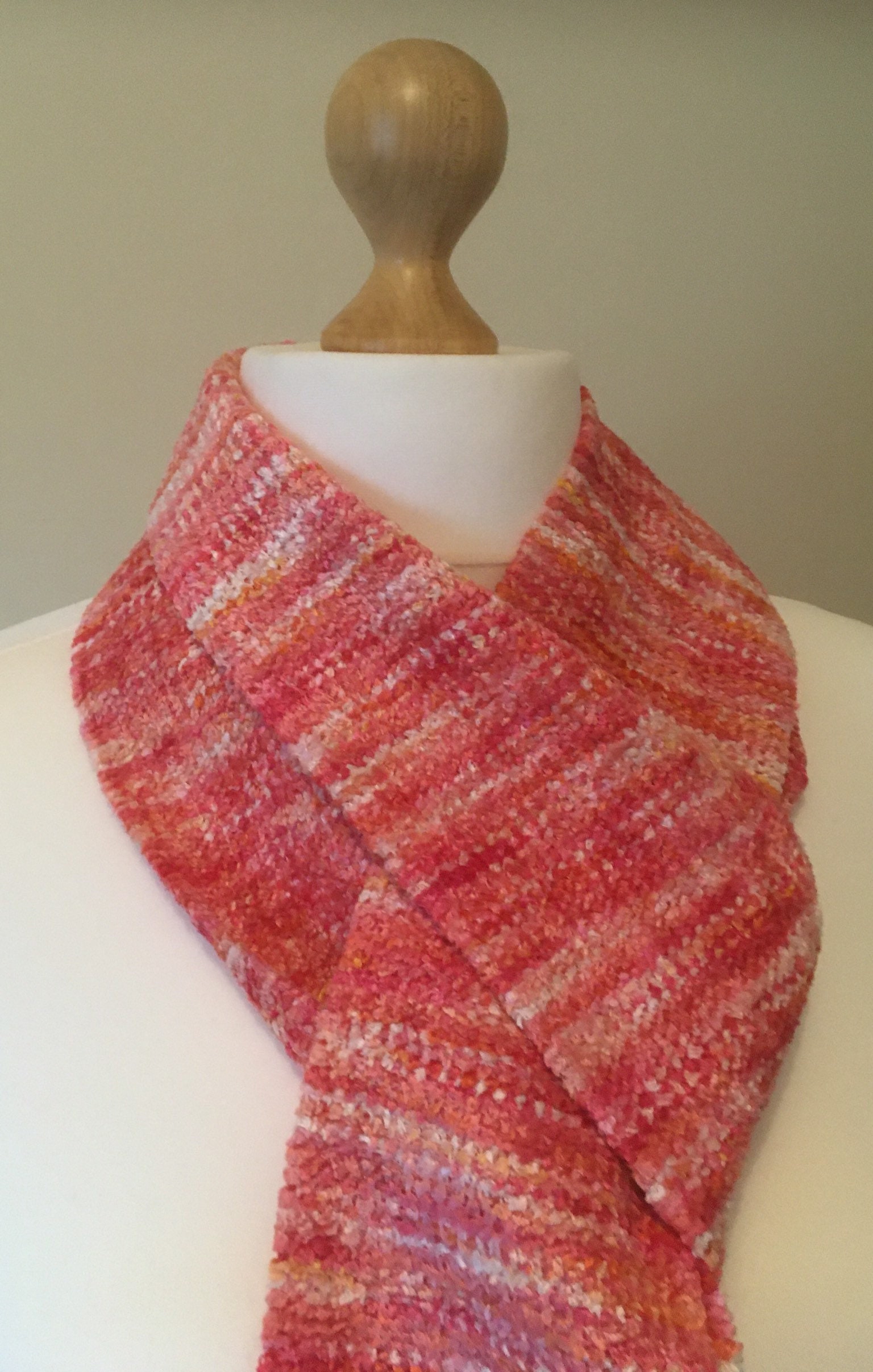 Hand Woven Chenille and Cotton Long Scarf " Seville" - Etsy UK