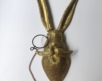 Rabbit With Monocle | Etsy