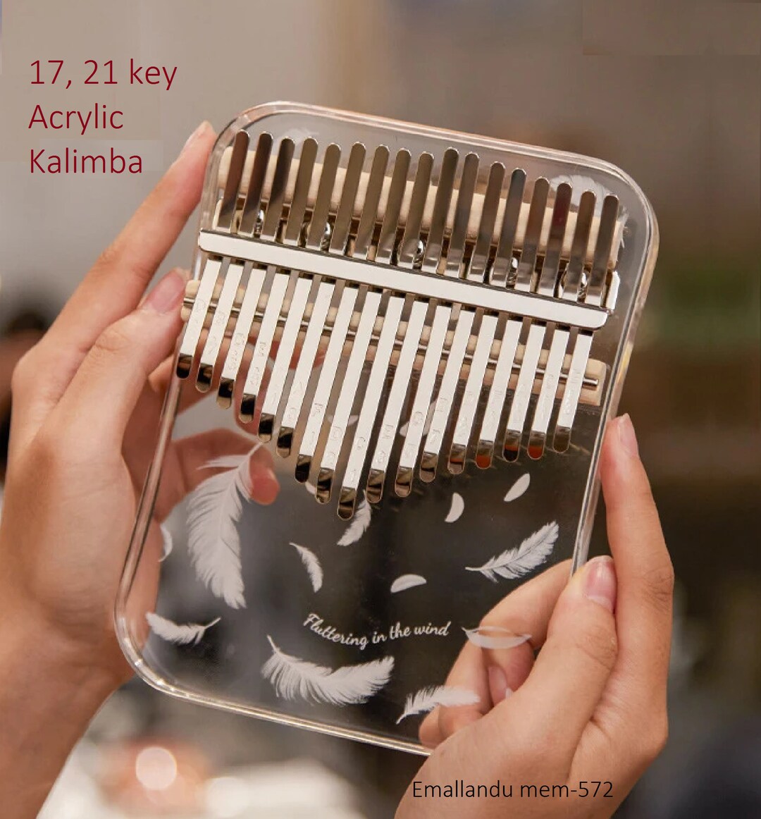 Acrylic Kalimba Thumb Piano Hluru Art and Craft Design Clear Crystal ...