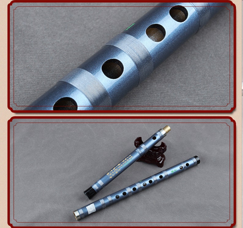 Blue Dizi Flute: Handmade Bamboo Chinese Musical Instrument - Etsy