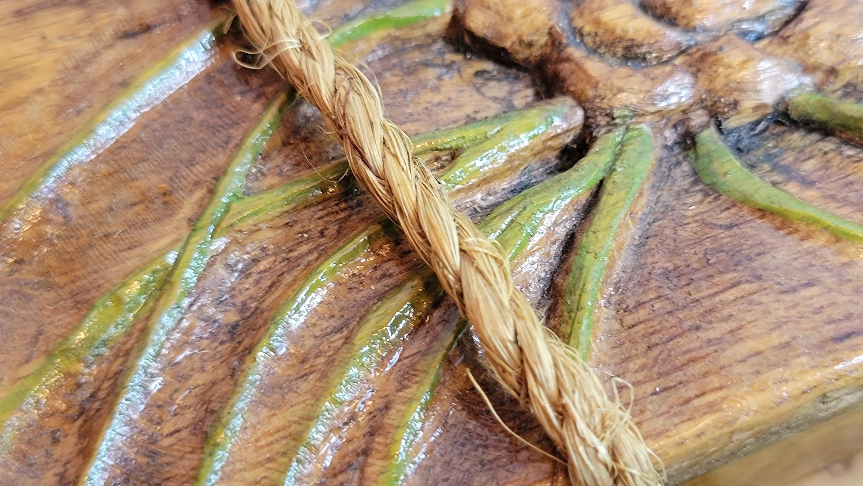 Wooden Storage Box, Pinecone Decor, Hand Carved, Crush Velvet ...