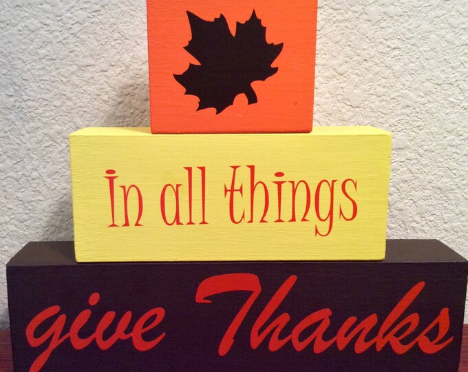 Decorative Fall Blocksfall Decor Home Decorreversible Blocks Count Your ...