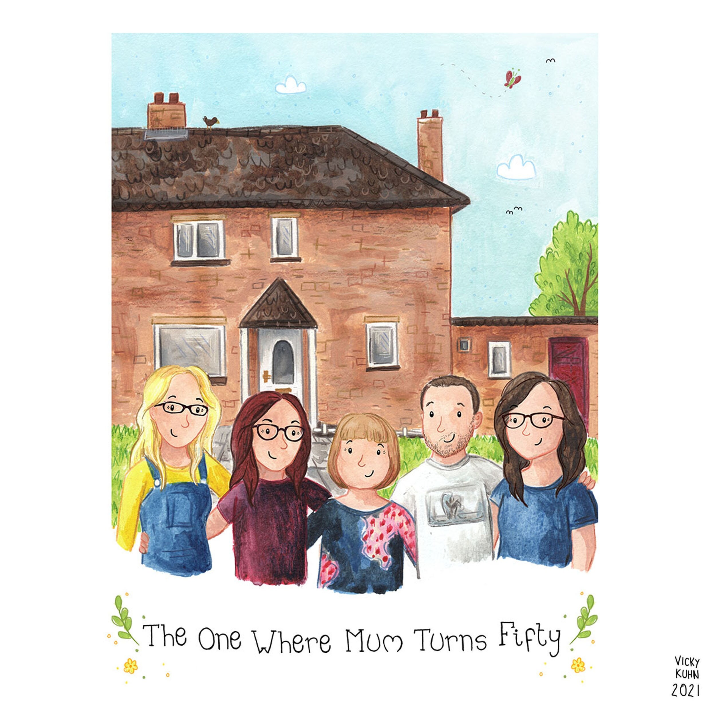 A4 Group Portrait Illustration Custom Illustration 300dpi - Etsy UK
