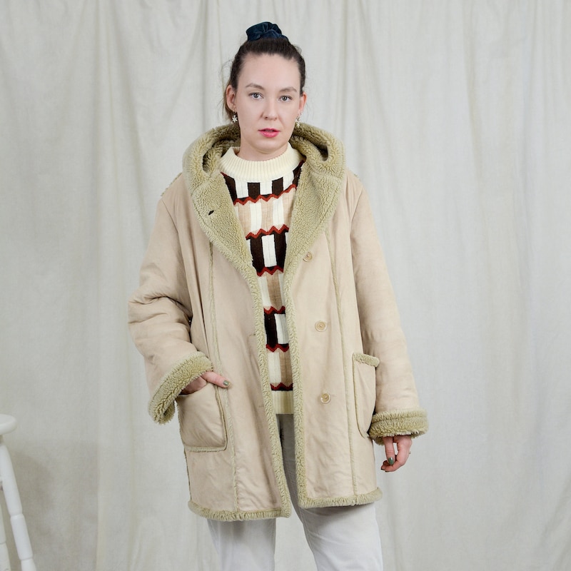 Cream Leather Jacket - Etsy